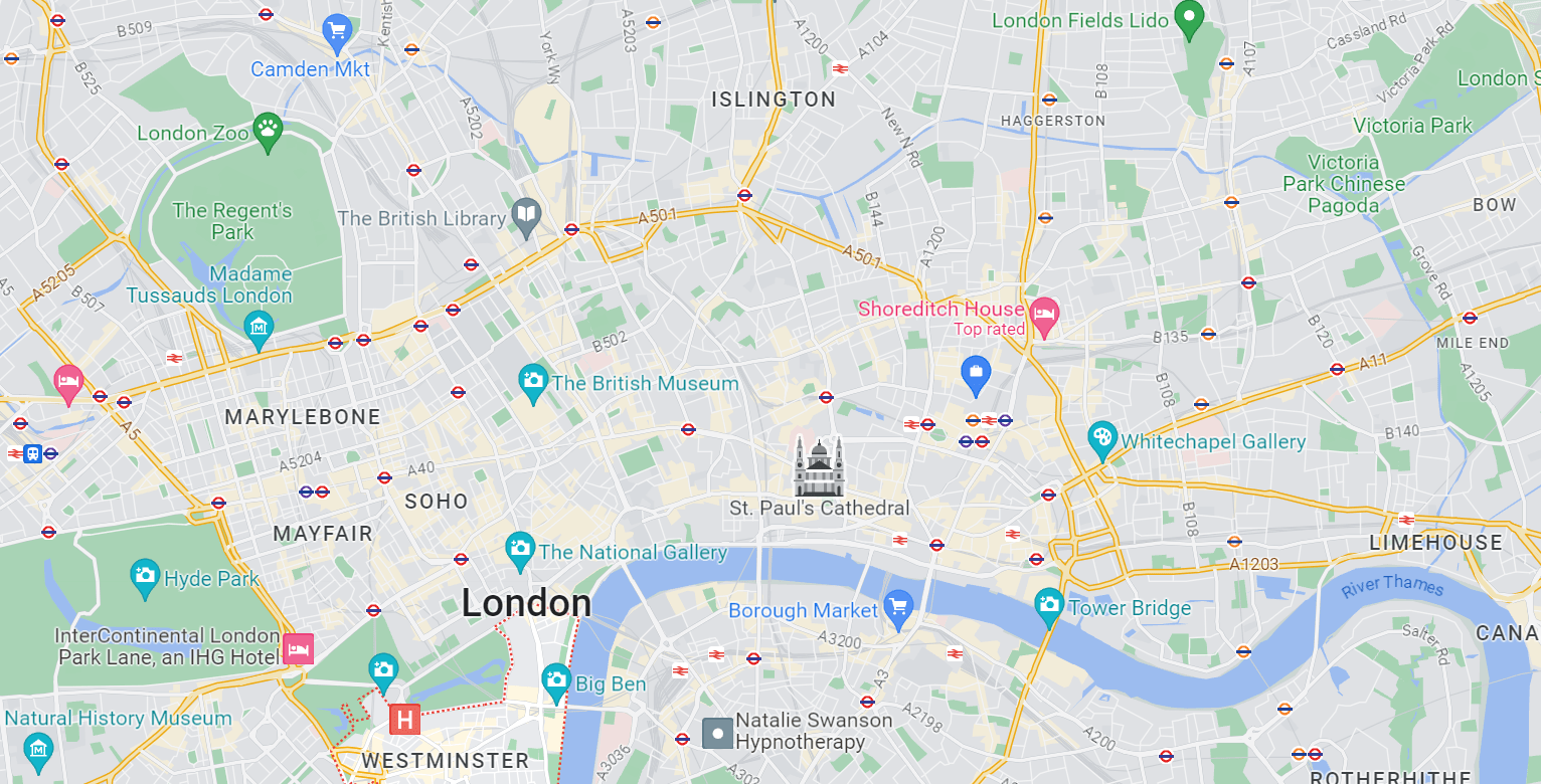 London locations covered – Up The London